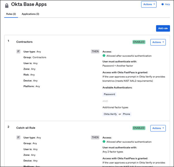 Changes to policies in Okta Identity Engine